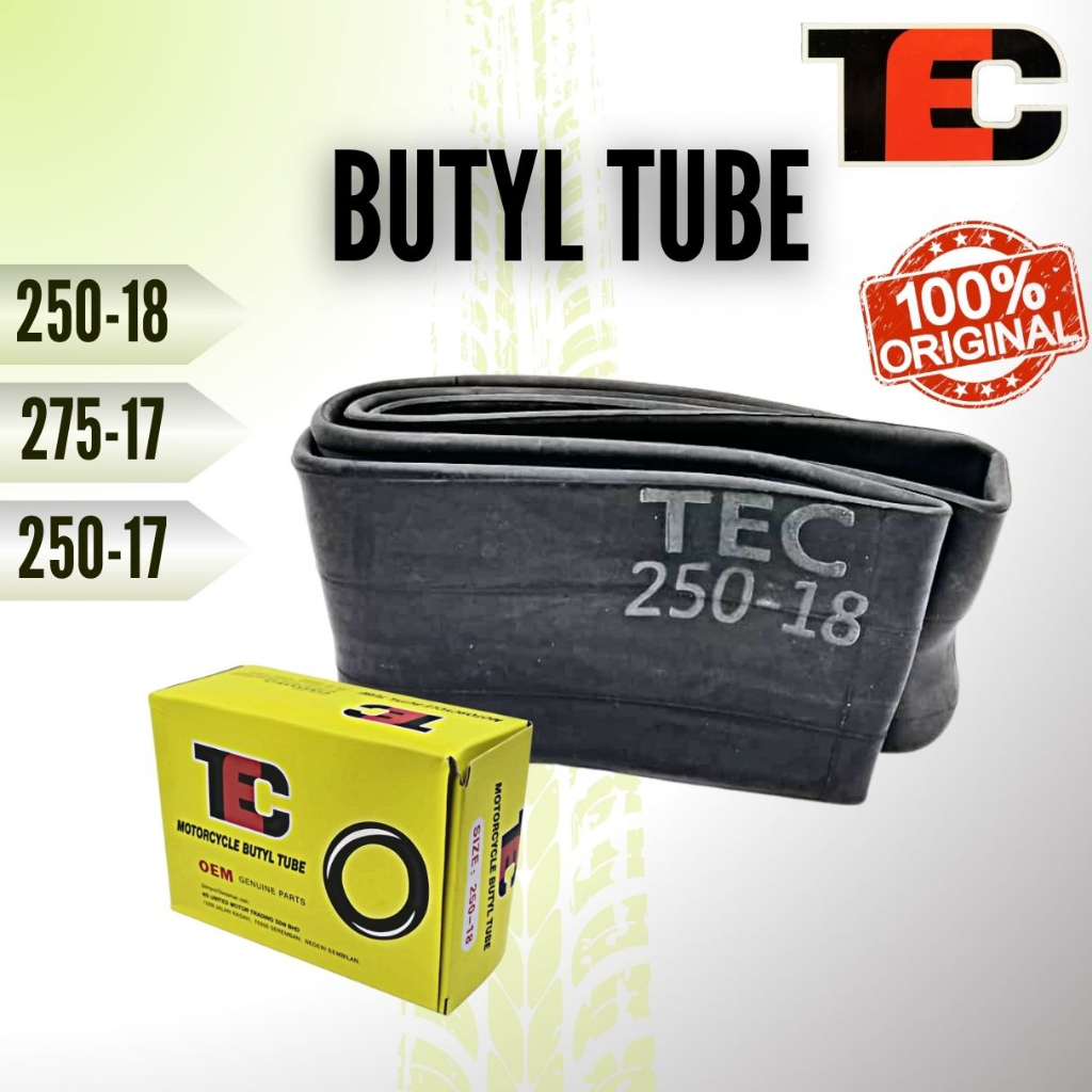 TEC Tube 17 18 250 275 250 Tyre Inner Tiub Tayar Dalam Motor Cycle Ori ...