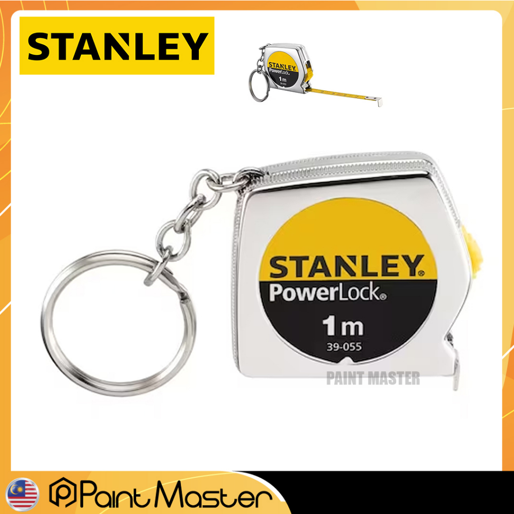 BRANDED 39-055 STANLEY 1m Powerlock KeyCHAIN MEASURING Tape/TALI UKUR ...