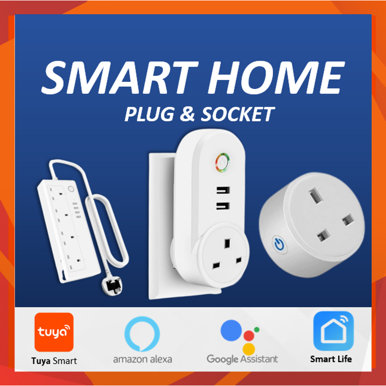 Smart Home Plug 3 in 1 Power Strip Extension 8 in 1 WIFI Timer Plug ...