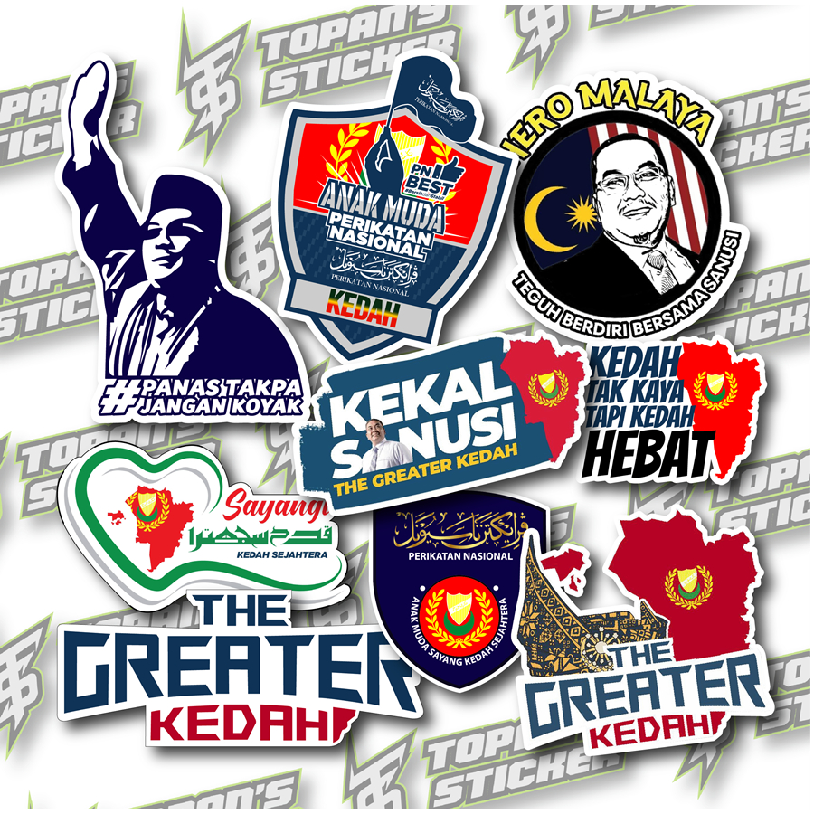 STICKER THE GREATER KEDAH PERIKATAN NASIONAL | Shopee Malaysia