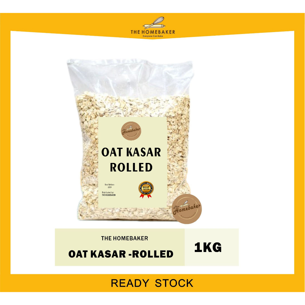 ROLLED OATS / OAT KASAR 1kg - 500g - 200g (BAKING USE) - HOME BAKER ...