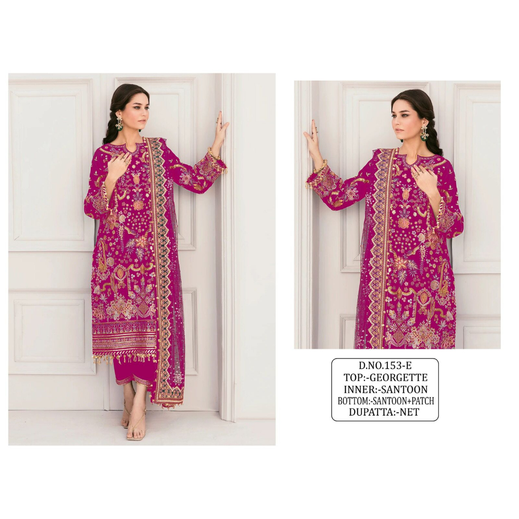 PAKISTANI FESTIVE WEAR BEAUTIFUL DESIGNER EMBROIDERED STRAIGHT ...