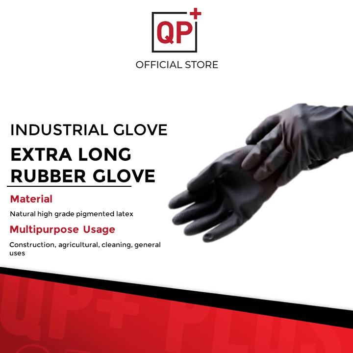 LONGCANE HEAVY DUTY INDUSTRIAL EXTRA LONG RUBBER GLOVE 18" SARUNG ...