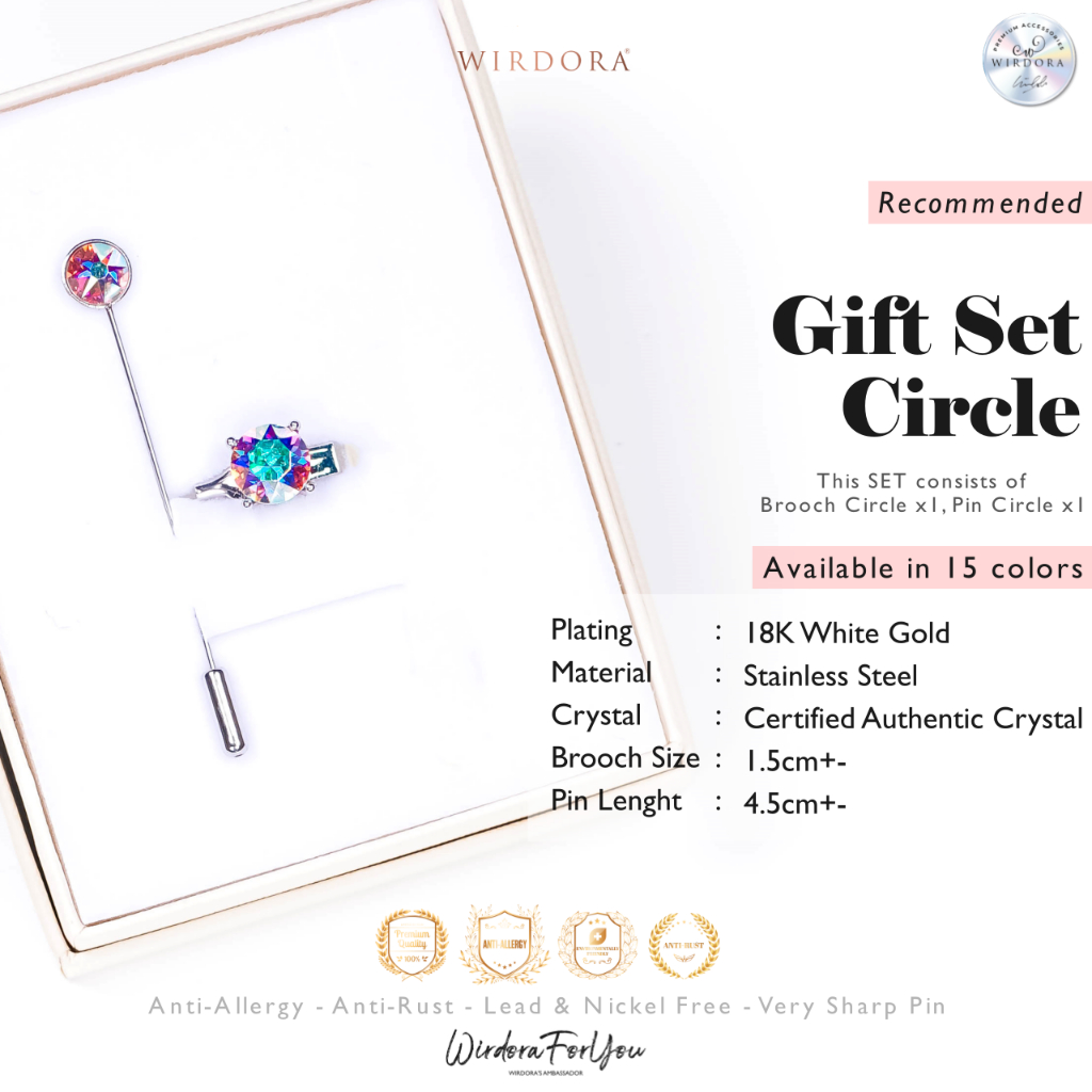 WIRDORA GIFT SET CIRCLE WITH CERTIFIED AUTHENTIC CRYSTALS / HIJAB ...