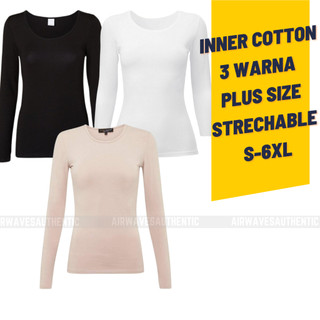 Inner Baju S to 6XL Inner baju lengan panjang high quality cotton ...