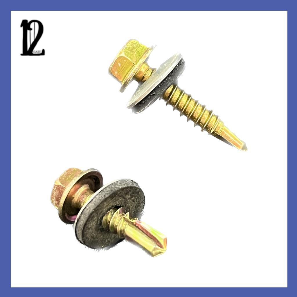 (100PCS) (25PCS)SELF DRILLING SCREW / SCREW ZINC / HEXAGON HEAD WITH ...