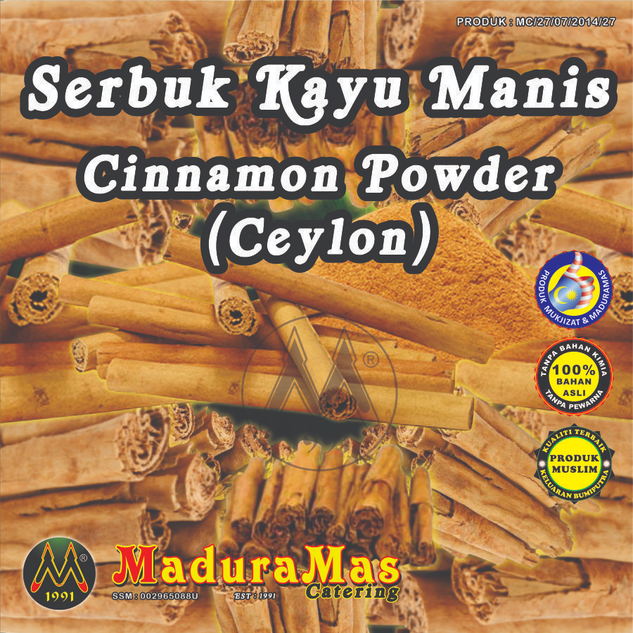 Serbuk Kayu Manis - Cinnamon Powder ( Ceylon ) 100g - 250g ( 100% Asli ...