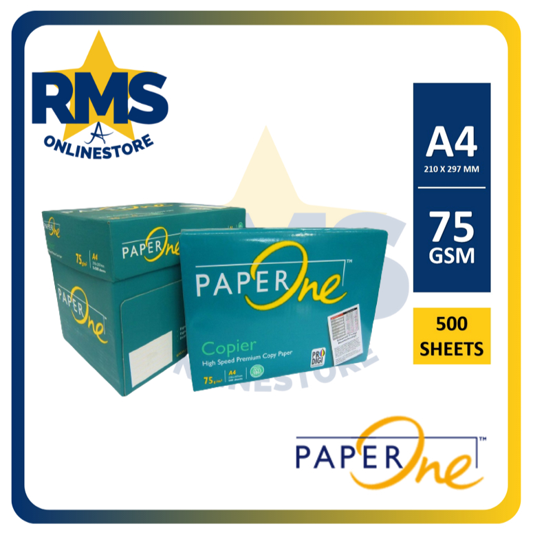 A4 PAPER ONE 70GSM / 75GSM 1 BOX 5 REAMS | Shopee Malaysia