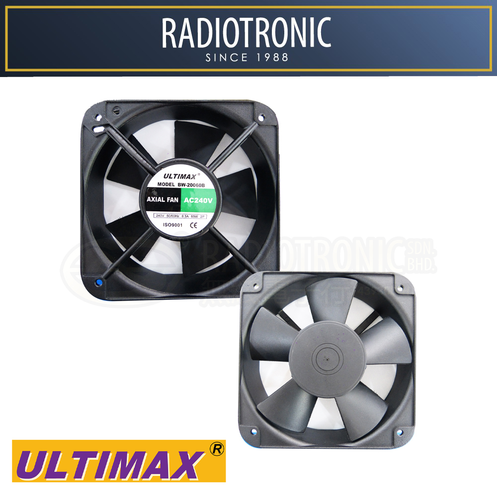 ULTIMAX 8" AC240V BLOWER FAN (BALL BEARING) OT-BW20060B (200x200x60 ...