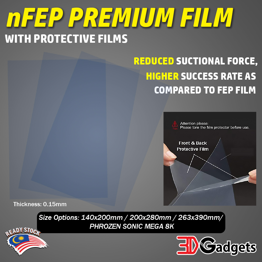 nFEP Premium Film with Protective Films for Resin MSLA 3D Printer ...