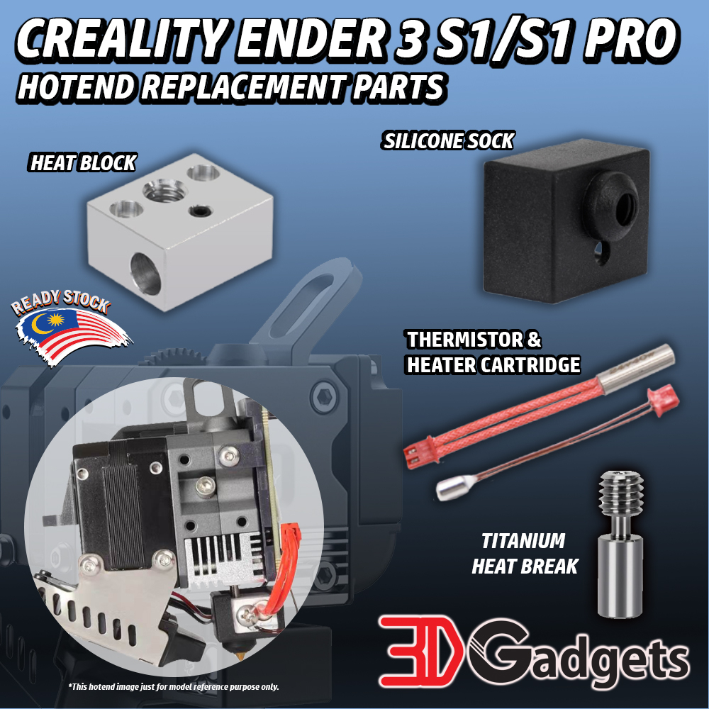 Creality Ender 3 S1 / S1 Pro Thermistor Heater Cartridge/ Heat Block ...