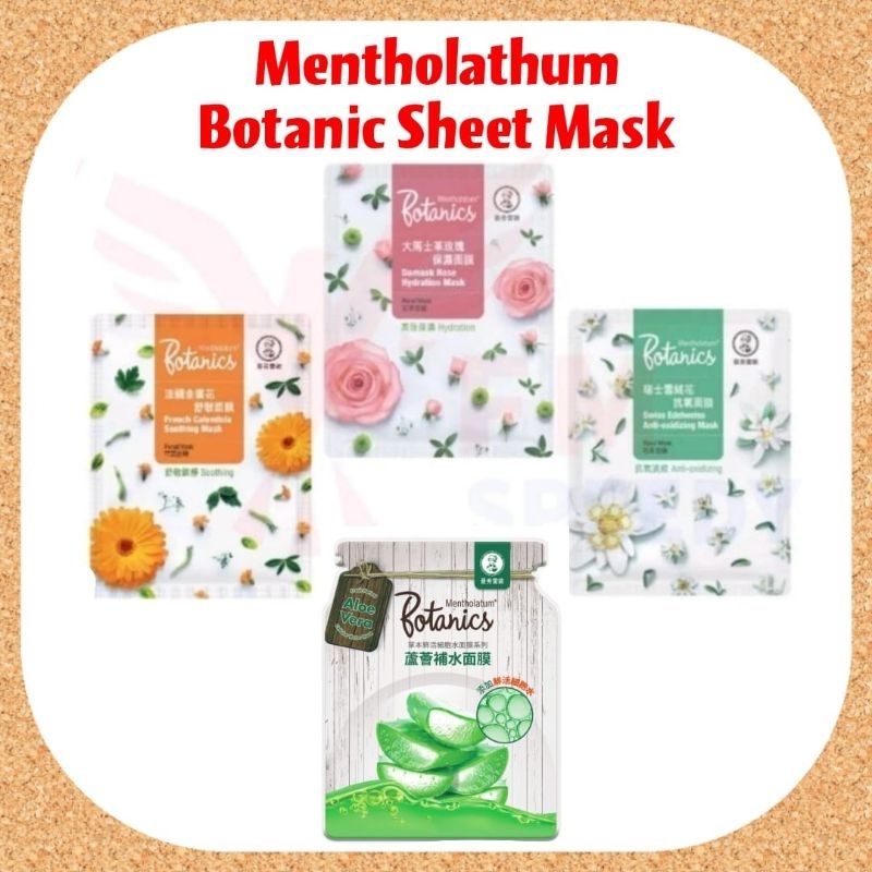 Mentholatum's Botanics Floral Sheet Mask (Anti Oxidizing Mask/Hydration ...