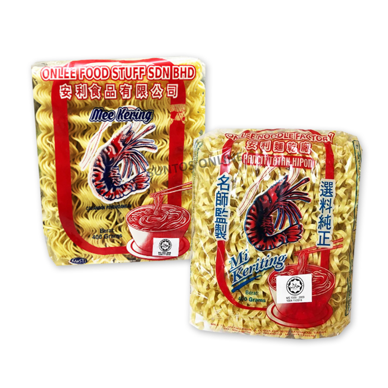 [SANDAKAN] ONLEE CAP UDANG MEE KERITING (KASAR) / (PAPAN) 400G | Shopee ...