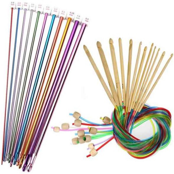 *New Arrival* Tunisian Afghan Crochet knitting Hook Jarum Kait 27cm ...