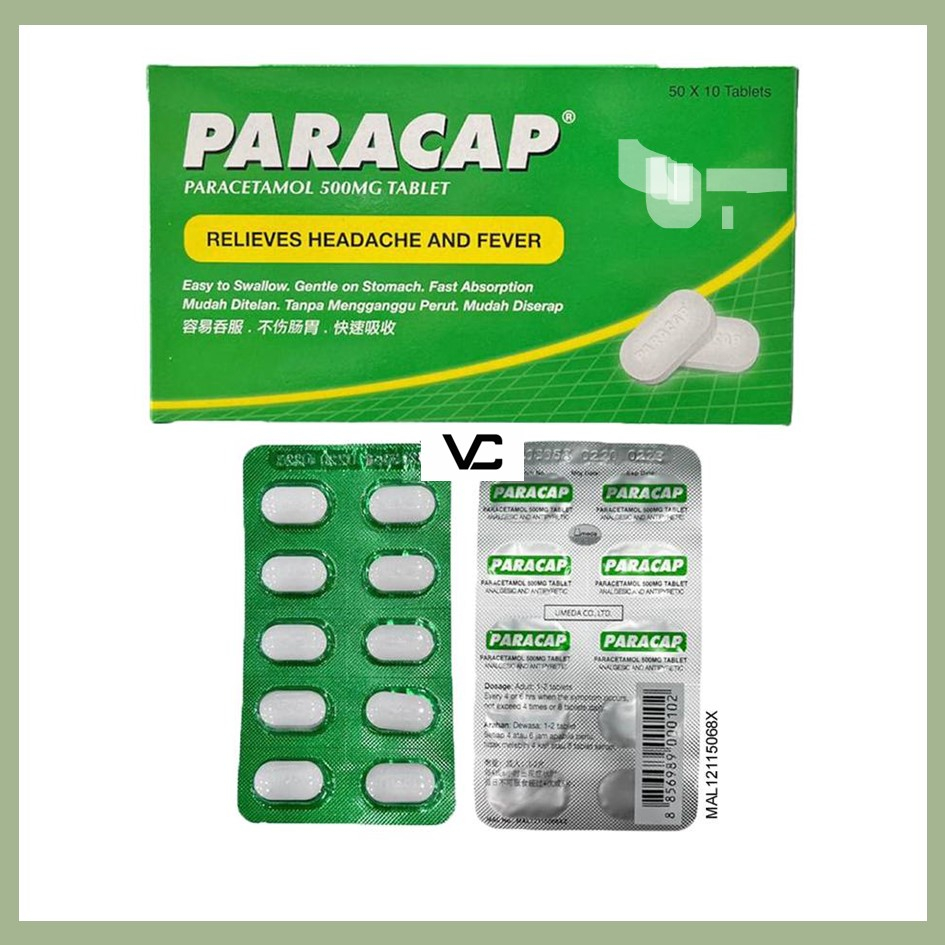 [EXP: SEPT 2027] PARACAP 500mG 100’s - 10 STRIPS (For fever and pain) | Shopee Malaysia