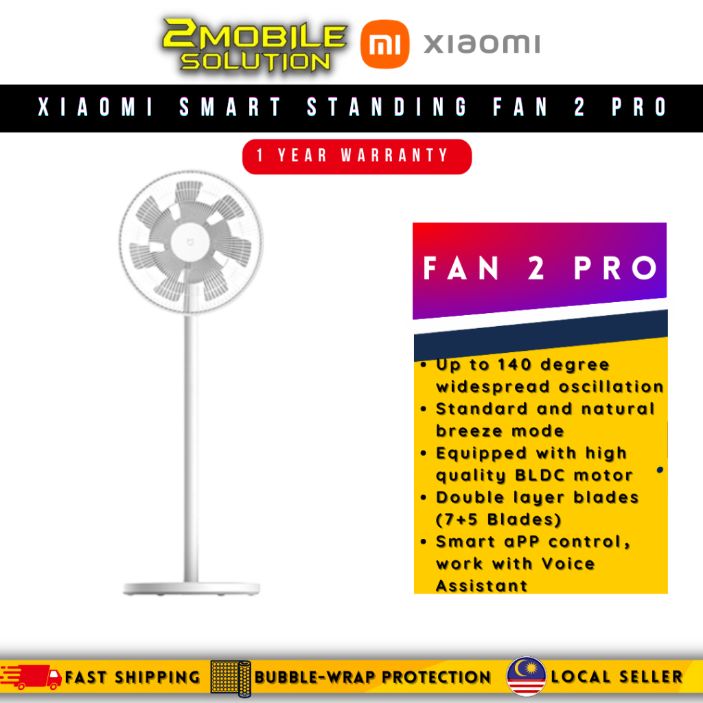 XIAOMI Smart Standing Fan 2 Pro [Smart App Control | Ai Voice Control ...