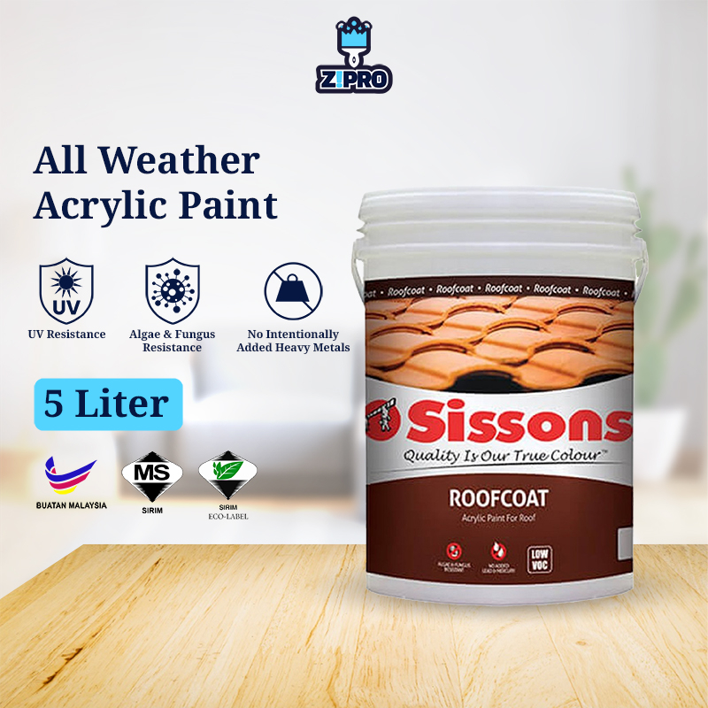 Sissons Roofcoat 5L Roof Paint Cat Atap Rumah | Shopee Malaysia