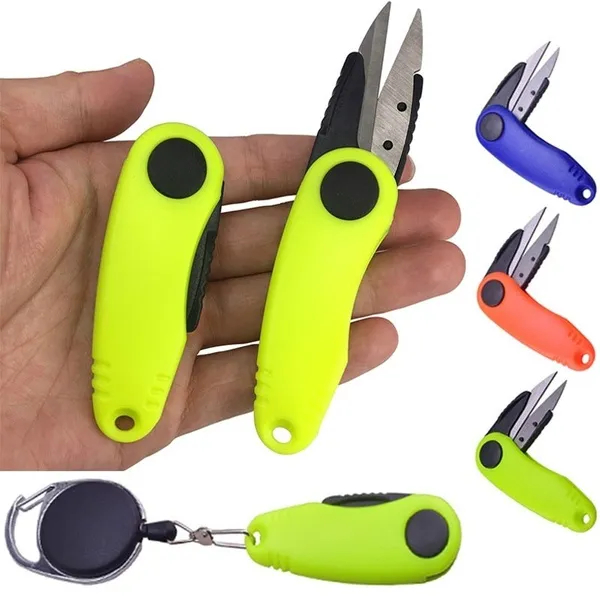 MKR Folding Fishing Line Cut Clipper Fishing Scissor Fish Use Scissors ...