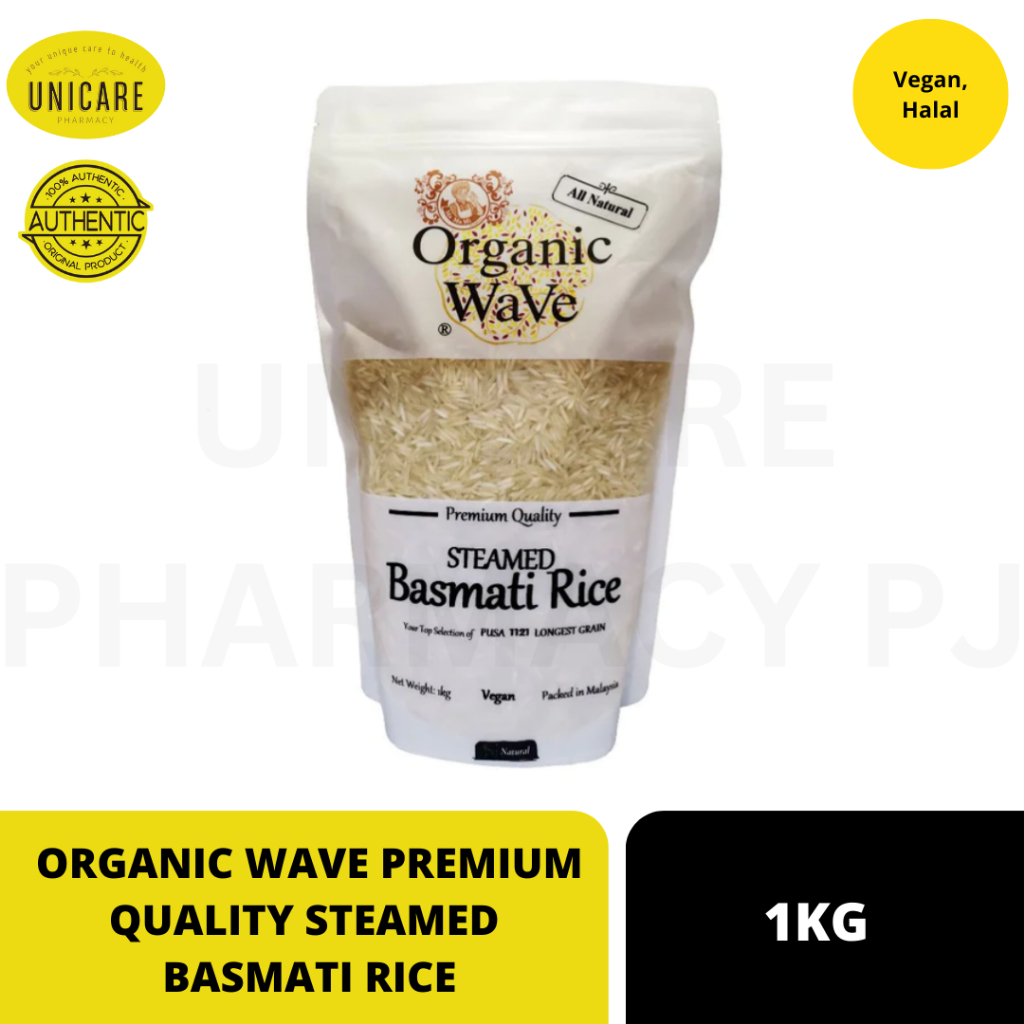 MAMAMI ORGANIC WAVE PREMIUM QUALITY STEAMED BASMATI RICE 1KG. Vegan ...