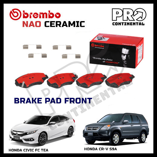 (RED SHIM) BREMBO NAO HONDA CIVIC FC TEA 2016-2021 CRV CR-V S9A 2002 ...