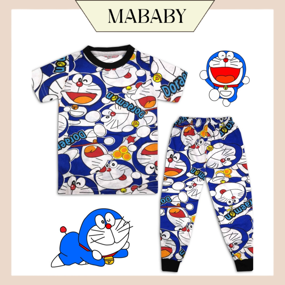 (1Y-7Y) DORAEMON Cotton Kids Pajamas / Baju Tidur Kanak-kanak Doraemon ...