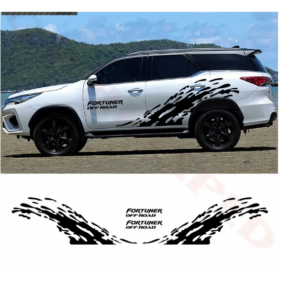 1set Splash Graphics Stickers For-Toyota Fortuner Car Both Side Body ...