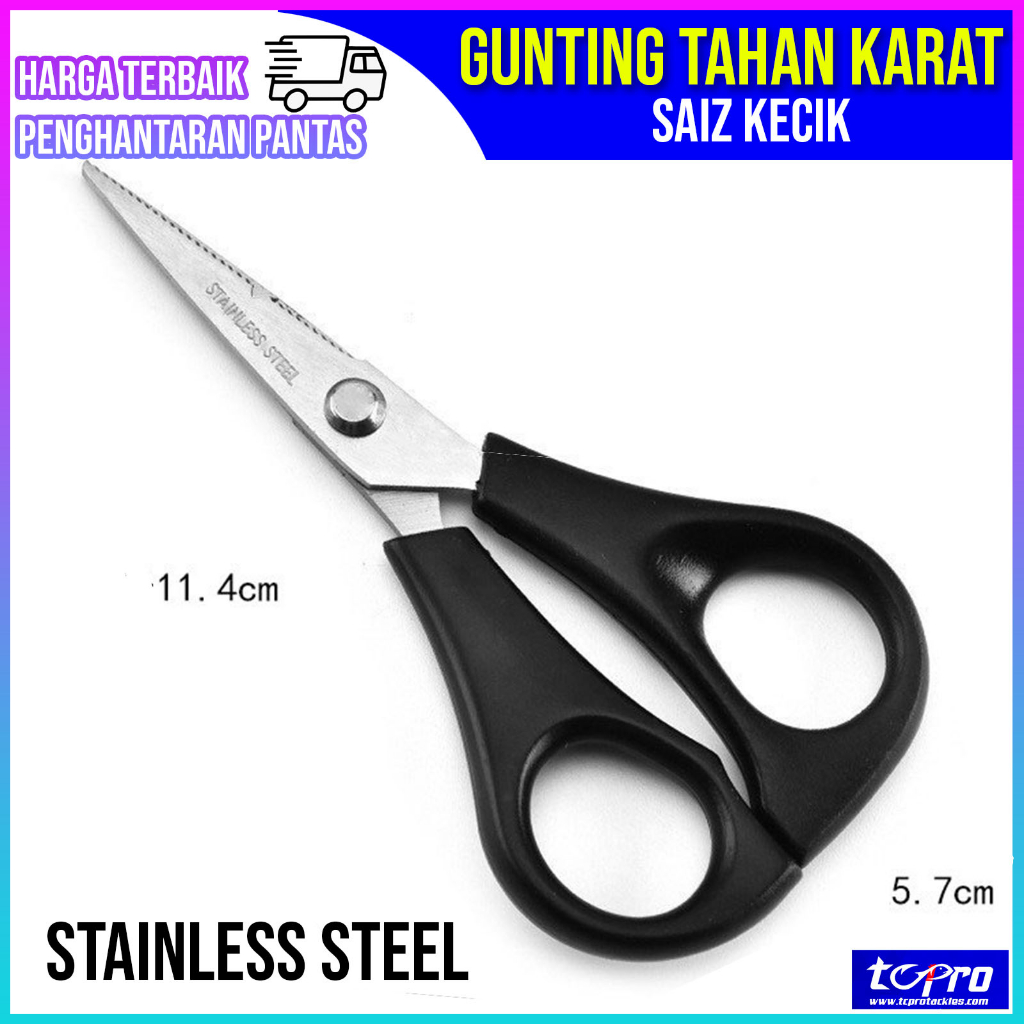 Gunting Kecil Ringan Tajam Stainless Steel Fishing Tool Cut Potong Tali ...