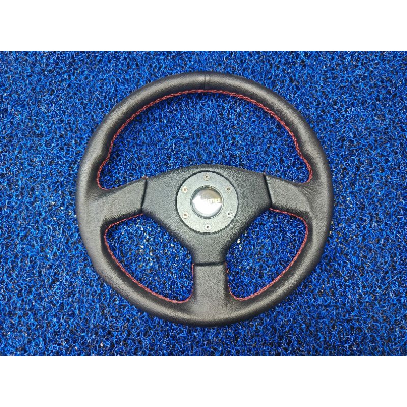 Steering MOMO EVO 3 Leather with red stitches Steering EVO 3 Kulit ...