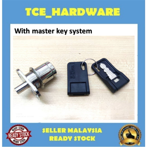 Push Lock With Master Key System Wardrobe Desk Cabinet With 2 Keys ...