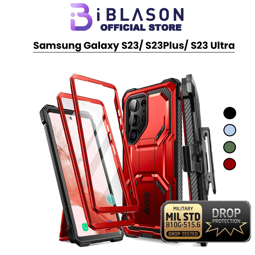 i-Blason Armorbox Case for Samsung Galaxy S23/ Ultra/ Plus (2023) with Built-in Screen Protector ...