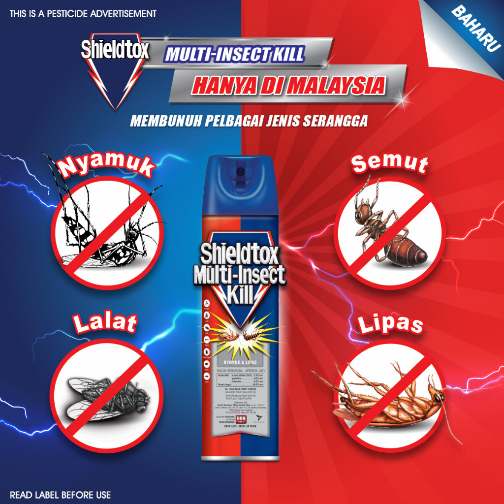 Shieldtox Mosquito Spray Aerosol 525ml or Twin Pack 600ml / Shieldtox ...