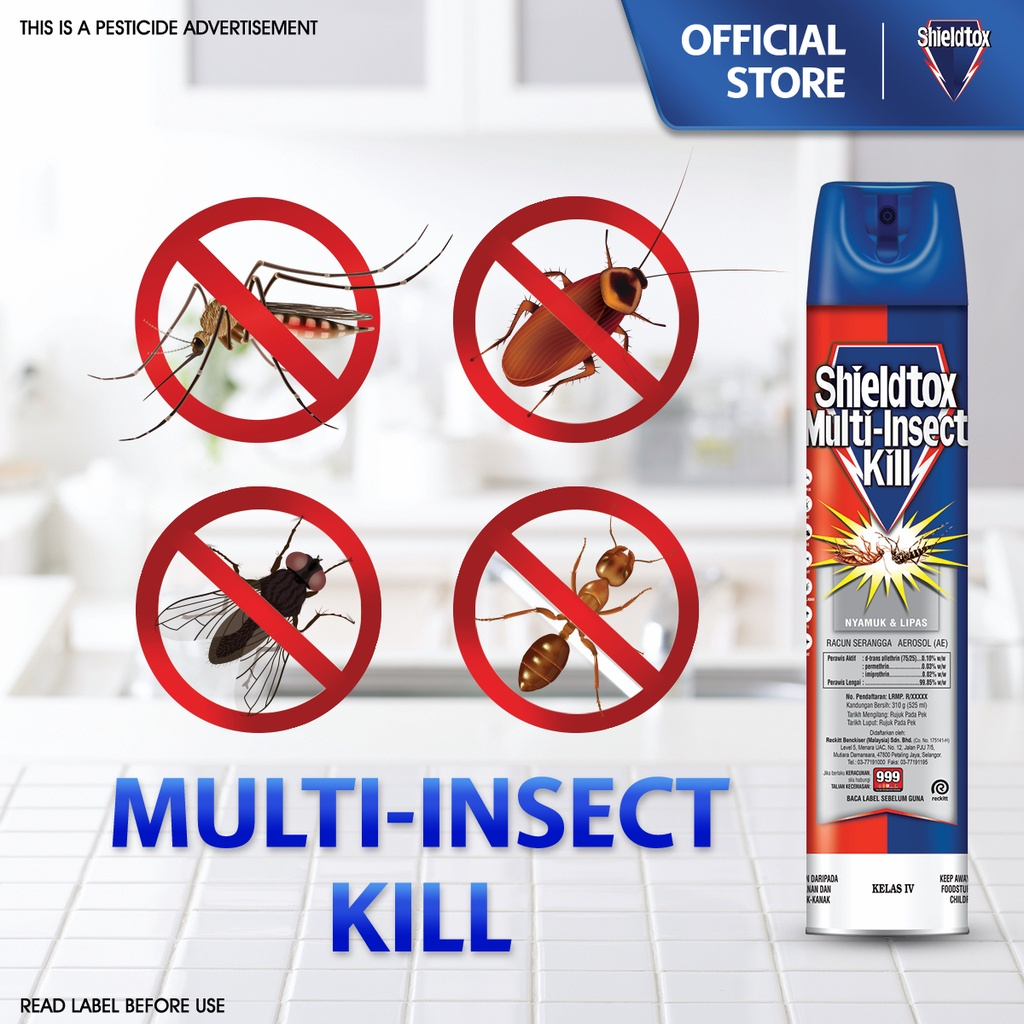 Shieldtox Mosquito Spray Aerosol 525ml or Twin Pack 600ml / Shieldtox ...