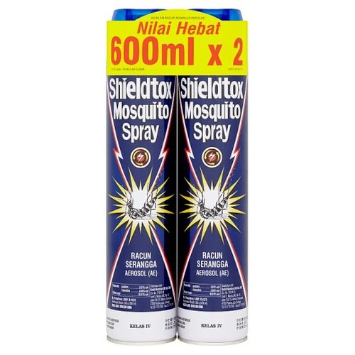 Shieldtox Mosquito Spray Aerosol 525ml or Twin Pack 600ml / Shieldtox ...