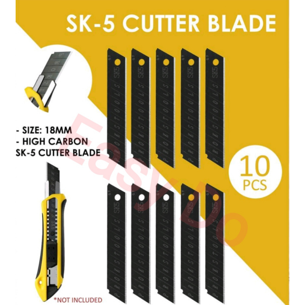 SK-5 10 PCS Cutter Black Blade Utility Knife Blade Thickened V Letter ...