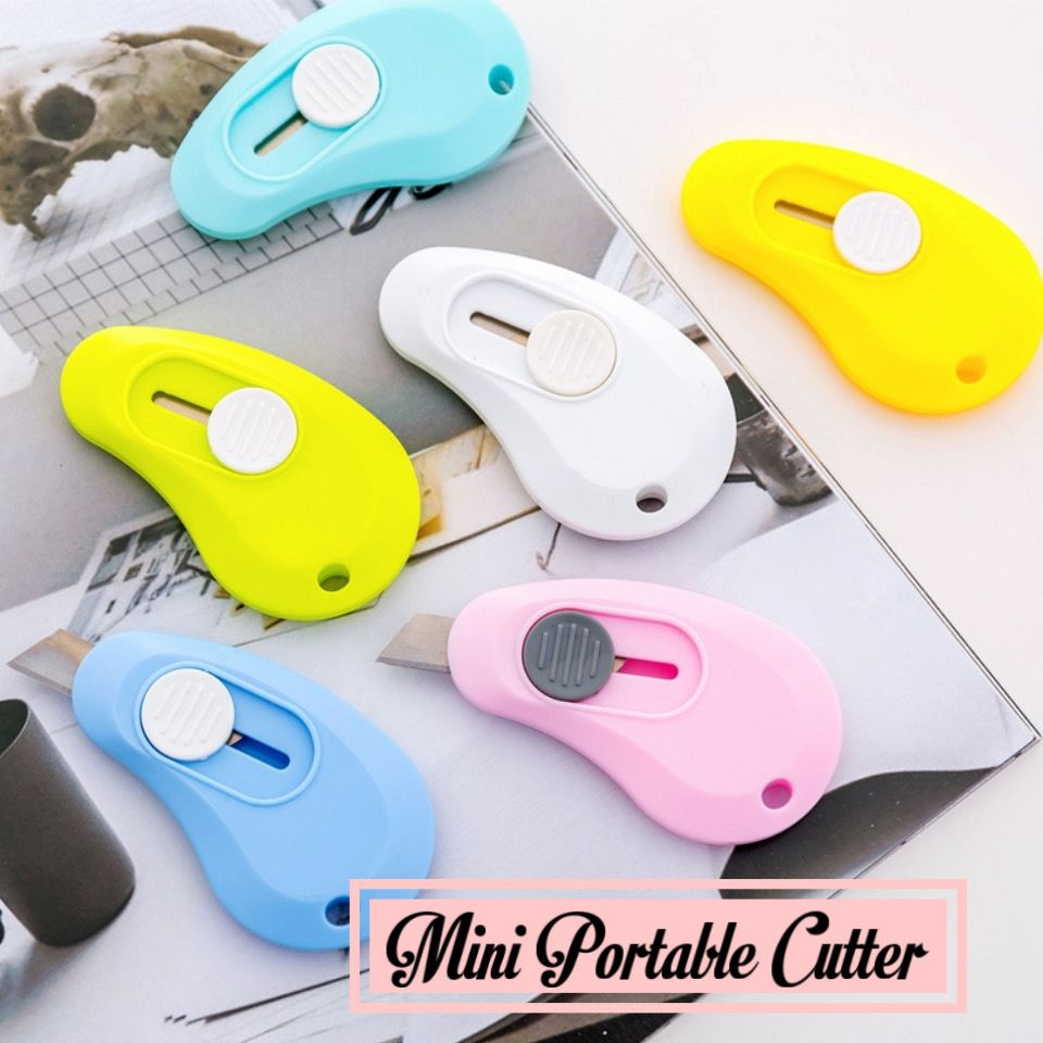 Small Portable Mini Paper Cutter Cute Colorful Unbox Cutter Utility ...