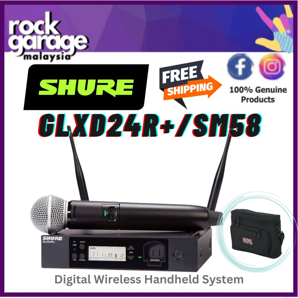 Shure GLXD24R+/SM58 Digital Wireless Rack System With SM58 Capsule ( GLXD24R+ / SM58 ) | Shopee ...