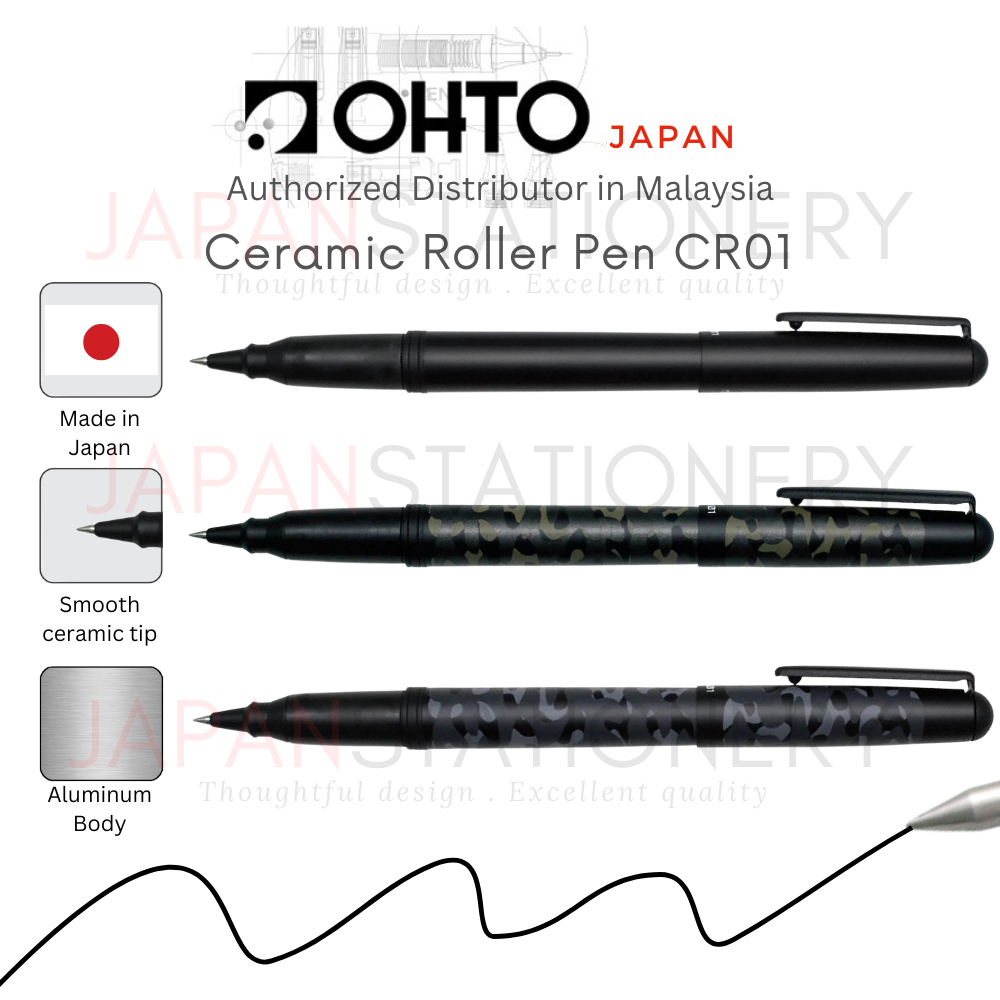 Ohto CR01 Ceramic Roller Pen Japan Signature Business Water Based ...