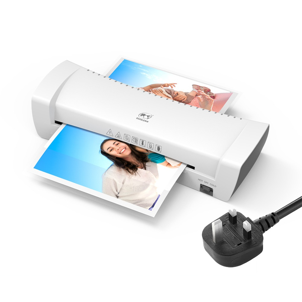 Hot & Cold A4 Paper Laminator Machine Laminate Laminating Thermal SL200 Quick Warm-up School ...