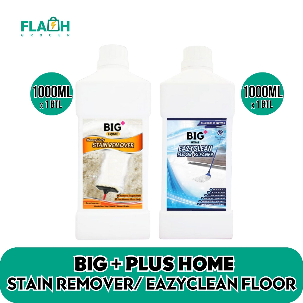 BIG+ Plus Heavy Duty Stain Remover 1000ML/EazyClean Floor Cleaner ...