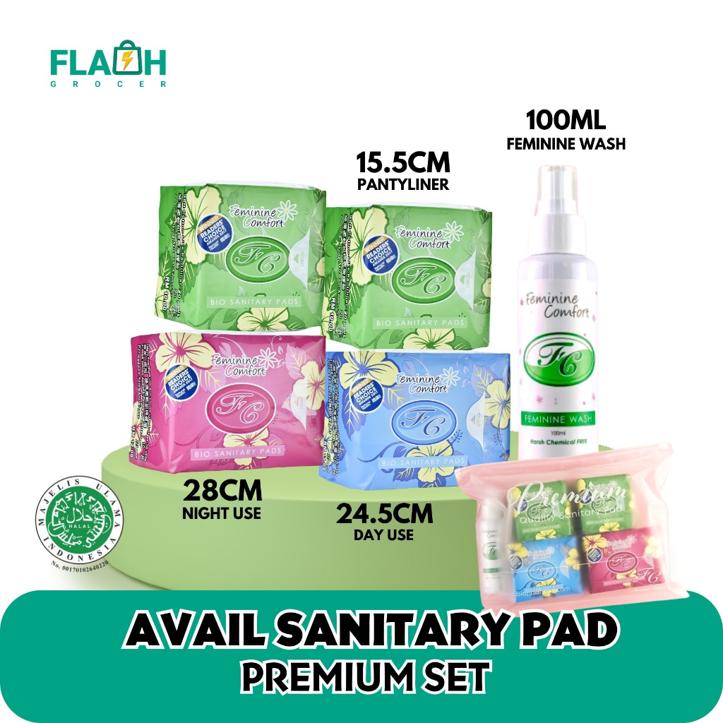 Avail FC Bio Sanitary Pad Premium Set FREE Feminine Wash x1 | Shopee ...