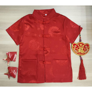 Boys Kids Children CNY Traditional Cheongsam Top Shirt Chinese New Year ...
