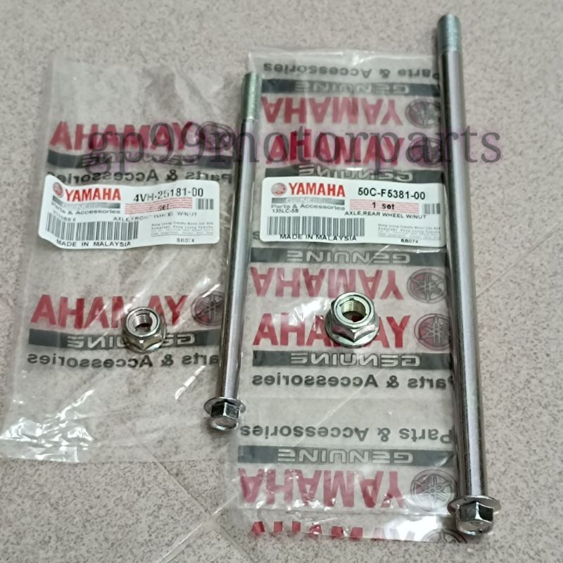 YAMAHA LC135 5S DISC 5OC 55C 265MM FRONT REAR WHEEL SHAFT WITH NUT ORIGINAL THAI YAMAHA ...