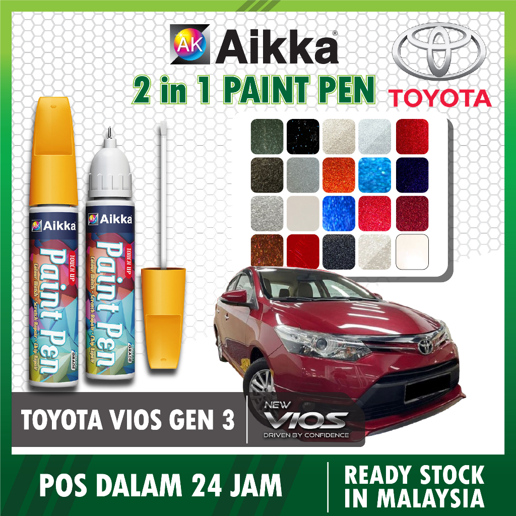 [ VIOS GEN 3 ] Aikka Cat Pen Cat Hilang Calar 2 in 1 Touch Up Pen Paint ...