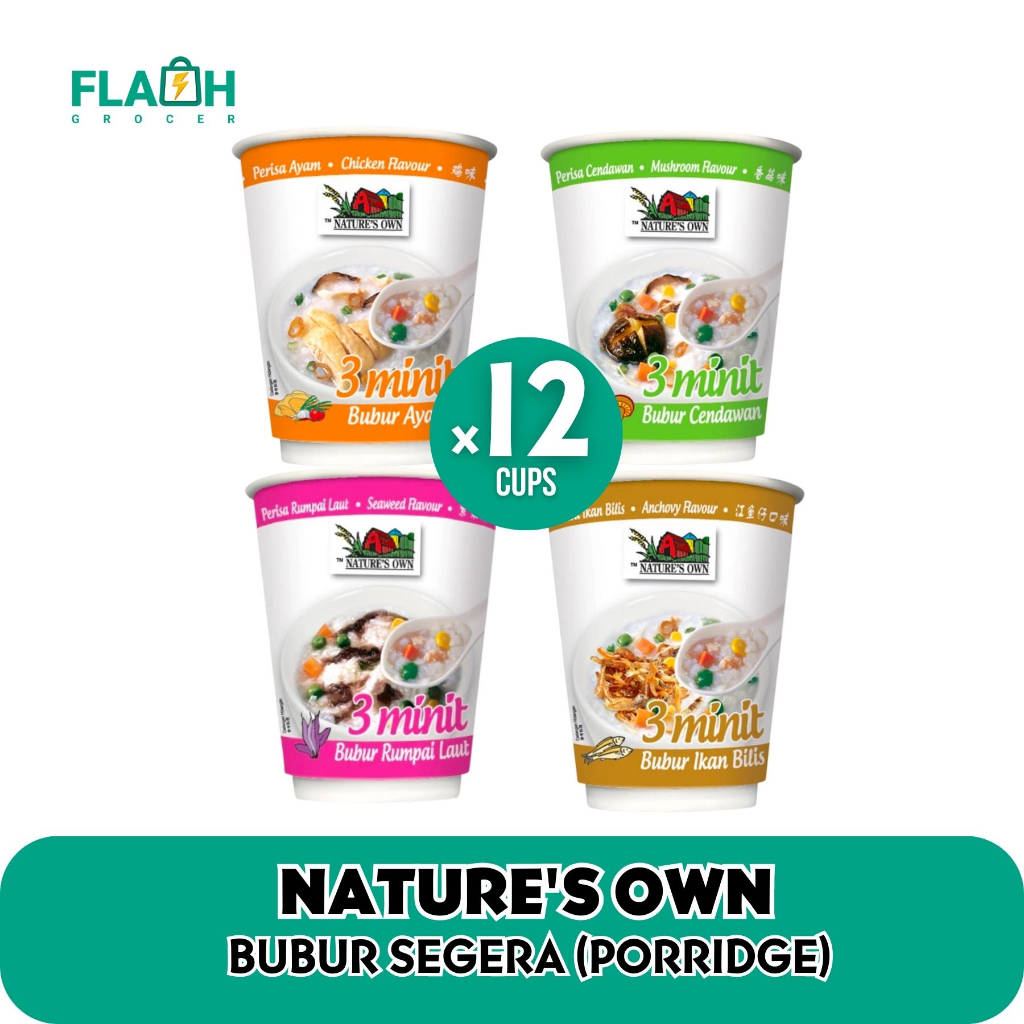 Nature’s Own Bubur Segera 3minit Instant Cup Porridge - Ayam / Ikan ...