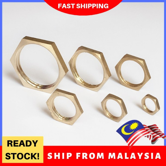 Brass Hex Head Nuts Pipe Fittings (M.stock) 1/8" 1/4" 3/8" 1/2" BSP Thread | Shopee Malaysia