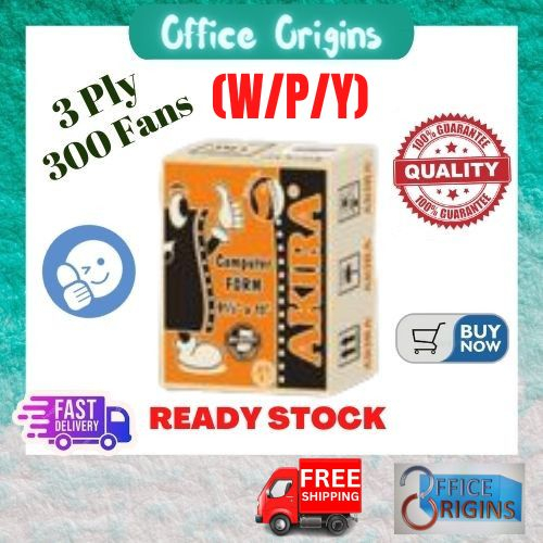 Office Origins AKIRA 3Ply Computer Form 9.5" X 11" 3 Ply (W/P/Y) NCR ...