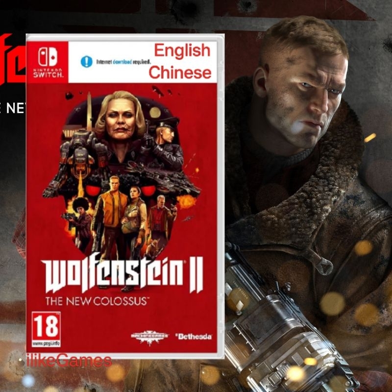 💥Eng/Chi💥 Nintendo Switch NS Wolfenstein 2: The New Colossus switch 重返德军总部2 新巨像 | Shopee Malaysia