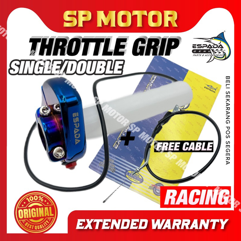 Espada Titanium Fast Throttle Racing Handle Grip FREE Cable Universal ...
