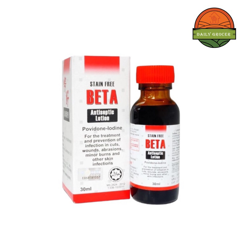 BETA Antiseptic Lotion (30ml) - Povidone Iodine For Wound Healing ...