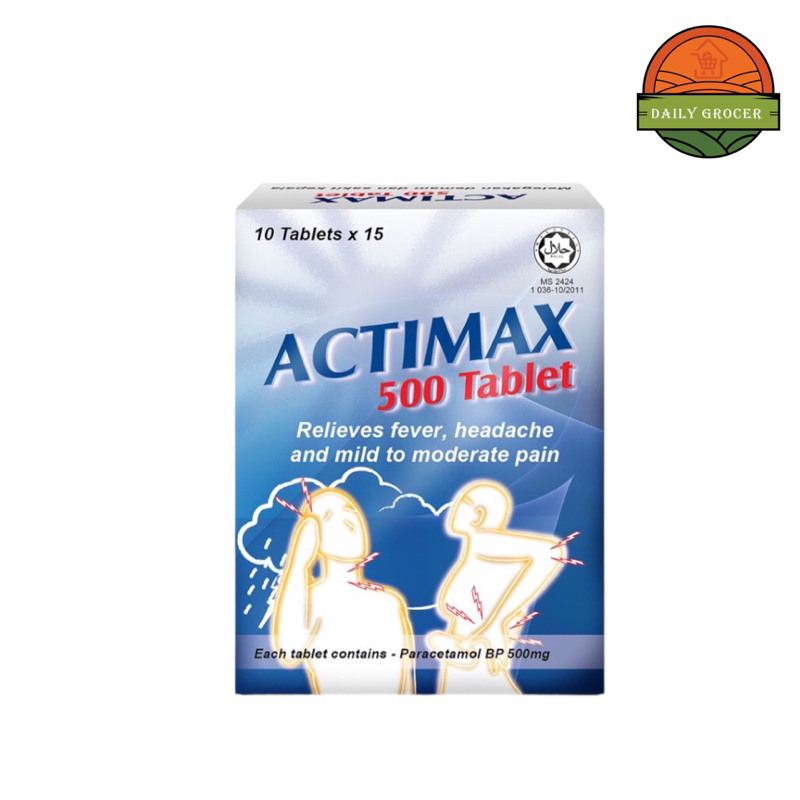 ACTIMAX Paracetamol 500mg Tablet (10's x 15) - For Fever & Pain ...